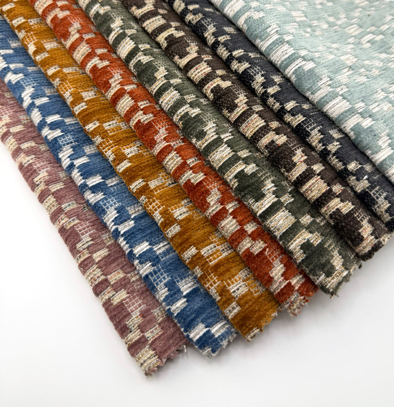 Side Car – Geometric Chenille Upholstery Fabric by Revolution ...